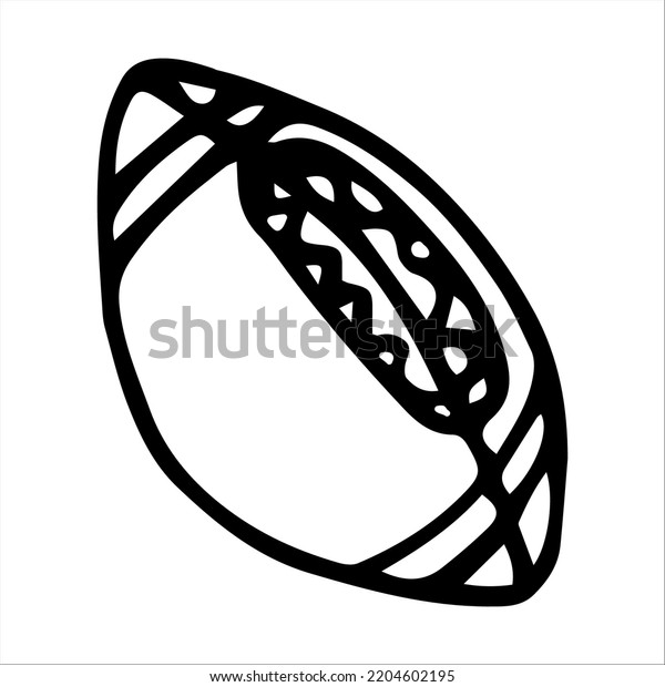 Rugby Ball Doodle Style Vector Illustration Stock Vector (Royalty Free ...