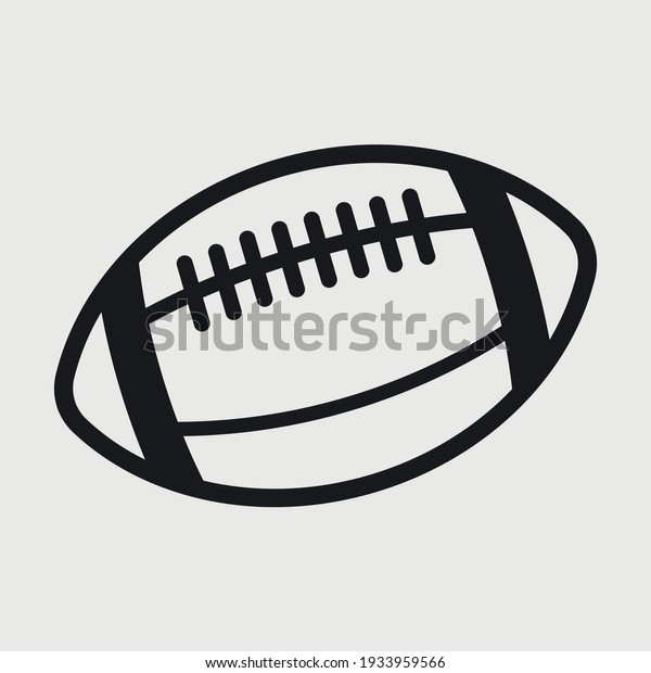 Rugby Ball Outline Printable Vector Design 库存矢量图（免版税）1933959566 ...