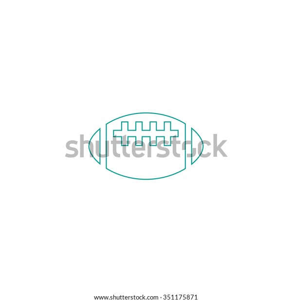 Rugby Ball Outline Vector Icon On Stock Vector (Royalty Free) 351175871 ...