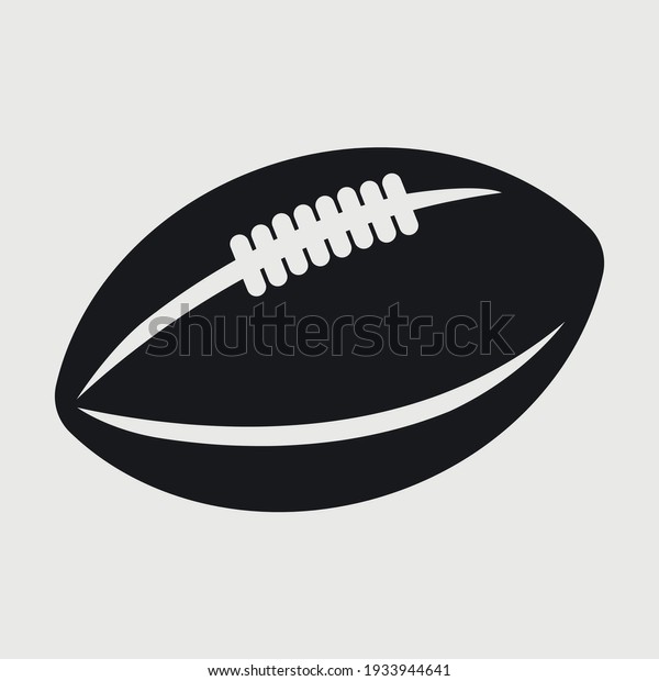 Rugby-Ball, Silhouette-Printdesign: Stock-Vektorgrafik (Lizenzfrei ...