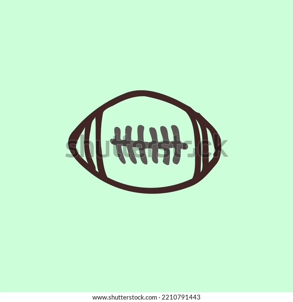 Rugby Ball Vector Drawing Hand Drawn Stock Vector (Royalty Free ...