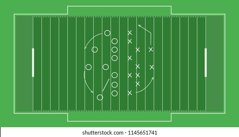 Rugby Field Vector Flat Illustration Stock Vector (Royalty Free ...