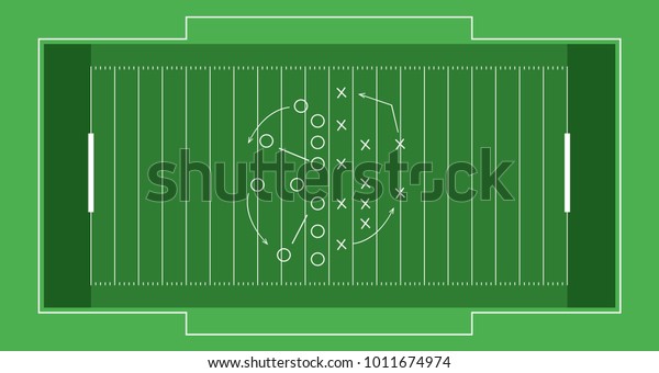 Rugby Field Vector Flat Illustration Stock Vector (Royalty Free ...