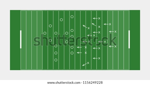 Rugby Field Vector Flat Illustration Stock Vector (Royalty Free ...