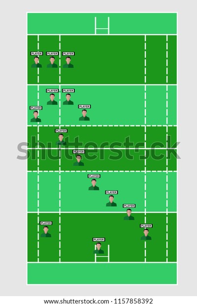 Rugby Formation Vector Illustration Broadcast Graphic Stock Vector ...