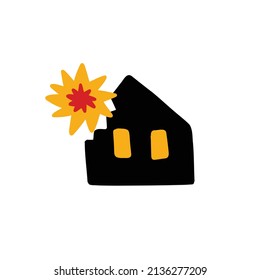 805 Cartoon house explosion Images, Stock Photos & Vectors | Shutterstock