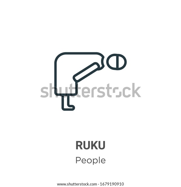Ruku Outline Vector Icon Thin Line Stock Vector (Royalty Free ...