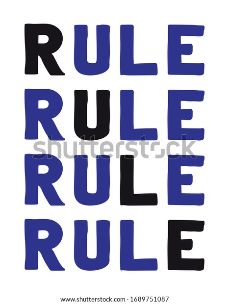 Rule Colorful Isolated Vector Saying Stock Vector (Royalty Free ...
