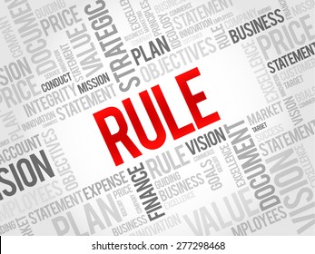 Rule Word Cloud Business Concept Stock Vector (Royalty Free) 277298468 ...