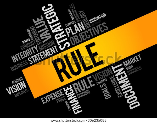 Rule Word Cloud Business Concept Stock Vector (Royalty Free) 306235088 ...
