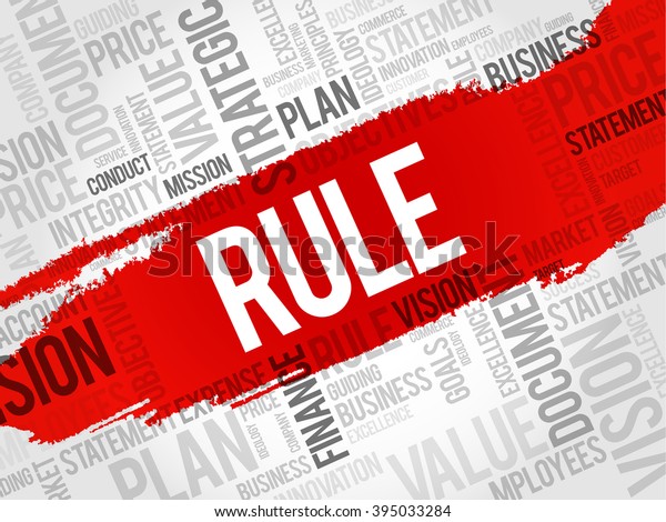 Rule Word Cloud Business Concept Stock Vector (Royalty Free) 395033284 ...