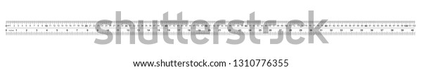 Ruler 100 Centimeter Ruler 40 Inch Stock Vector (Royalty Free) 1310776355