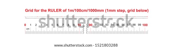 Ruler 1000 Millimeters Ruler 100 Centimeters Stock Vector (Royalty Free ...