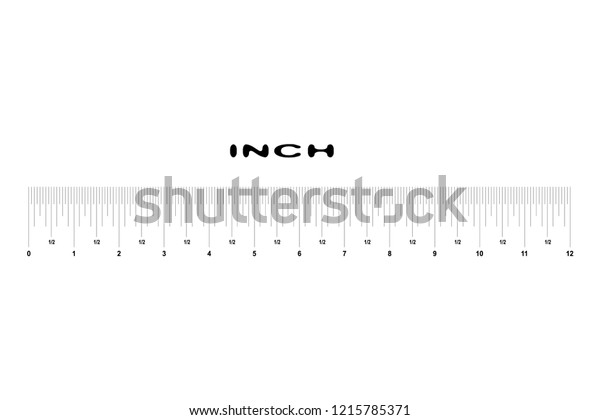 Ruler 12 Inch Vector Illustration Stock Vector (Royalty Free ...