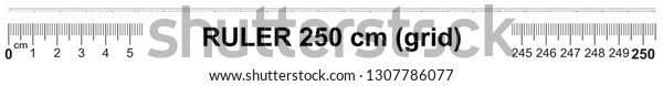 Ruler 250 Centimeter Measurement Tool Cm Stock Vector (Royalty Free ...