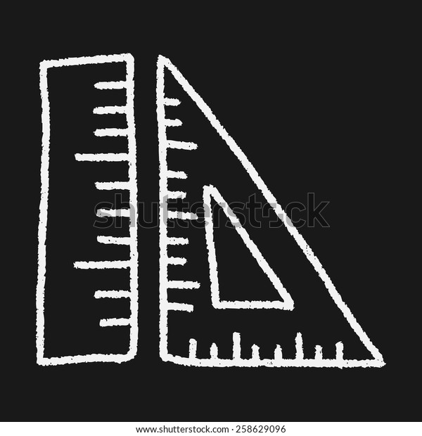 Ruler Doodle Drawing Stock Vector (Royalty Free) 258629096 | Shutterstock