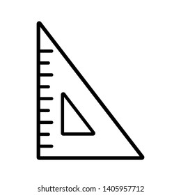 Triangular Ruler Doodle Vector Image Isolated Stock Vector (Royalty ...