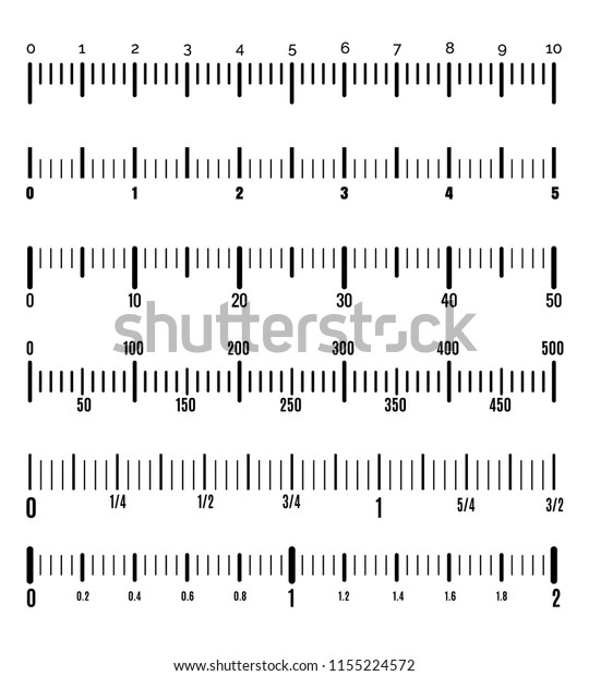 Ruler Graduation Ruler Measure Precision Divisions Stock Vector ...