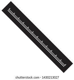 Ruler Icon Ruler Black Isolated Vector Stock Vector (Royalty Free ...