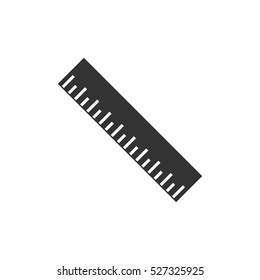 Ruler Icon Flat Vector Illustration Symbol Stock Vector (Royalty Free ...