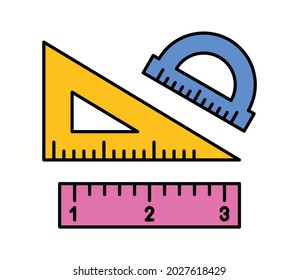 Ruler Icon Isolated On White Background Stock Vector (Royalty Free ...