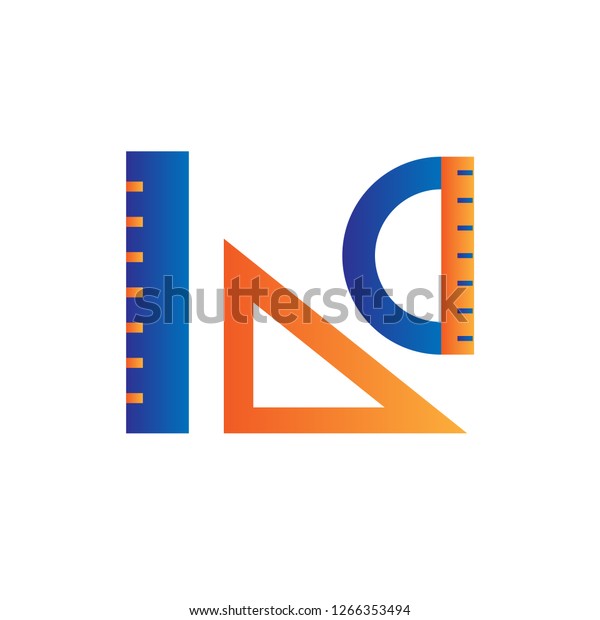 Ruler Icon Logo Illustration Simple Modern Stock Vector (Royalty Free ...