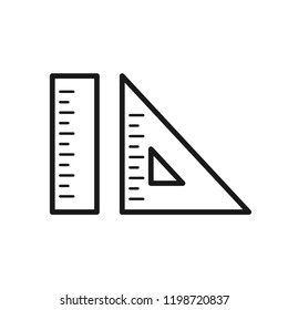 Ruler Icons Science Lab Concept Simple Stock Vector (Royalty Free ...