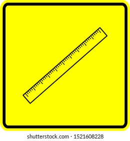 Ruler Markings Yellow Vector Sign Stock Vector (Royalty Free) 1521608228