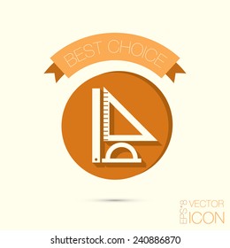 Ruler Protractor Triangle Symbol Geometry Mathematics Stock Vector ...