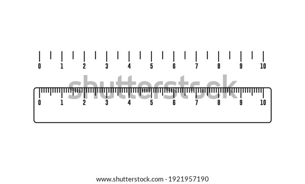Ruler Scale Measure Vector Isolated On Stock Vector Royalty Free