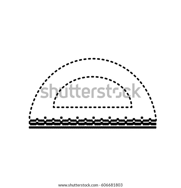 Ruler Sign Illustration Vector Black Dashed 스톡 벡터(로열티 프리) 606681803 ...