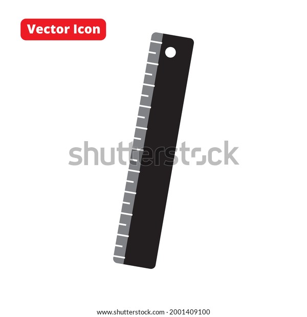 Ruler Silhouette Vector Icon Black Isolated Stock Vector (Royalty Free ...