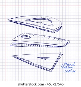 Ruler Sketch Illustration Vector Eps 10 Stock Vector (Royalty Free ...