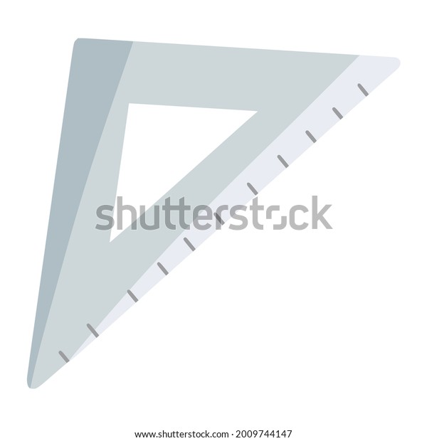 Ruler Triangle School Color Illustration Stock Vector (Royalty Free ...