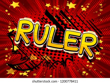 Ruler Vector Illustrated Comic Book Style Stock Vector (Royalty Free ...