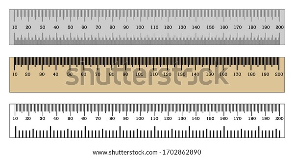 Reglas Inch y reglas métricas. Herramienta: vector de stock (libre de ...