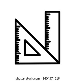 Rulers Outline Icon Linear Style Sign Stock Vector (Royalty Free ...