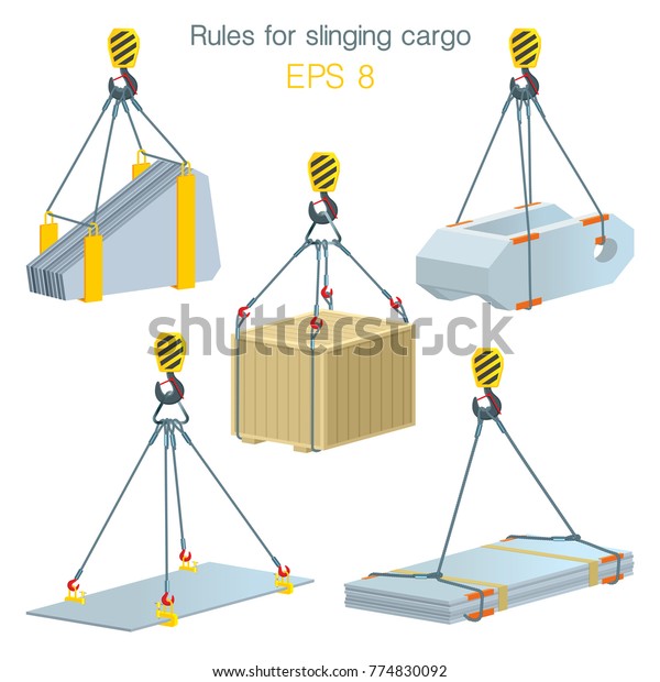 Rules Slinging Cargo Safety Construction Site Stock Vector (Royalty ...