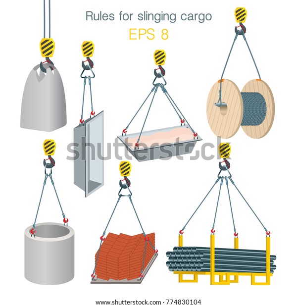 Rules Slinging Cargo Safety Construction Site Stock Vector (Royalty ...