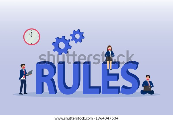 Rules Vector Illustration Group Business People Stock Vector (Royalty ...
