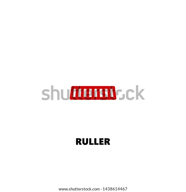 Ruller Icon Ruller Vector Design Sign Stock Vector (Royalty Free ...