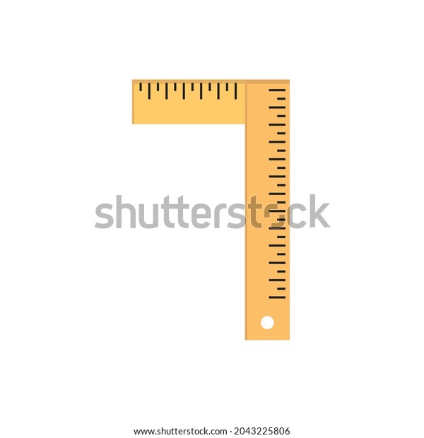 Ruller Icon Vector Line On White Stock Vector (Royalty Free) 2043225806 ...