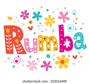 Rumba Vector Lettering Decorative Type Stock Vector (Royalty Free ...