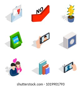 Rumor Icons Set Isometric Set 9 Stock Vector (Royalty Free) 1019901793 ...
