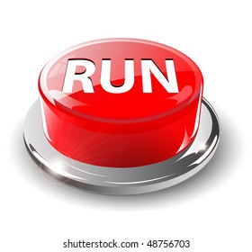 Vote Button 3d Red Glossy Metallic Stock Vector (Royalty Free) 48756709