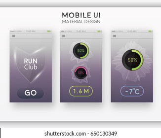 Run Club Application On Mobile Phone Stock Vector (Royalty Free ...