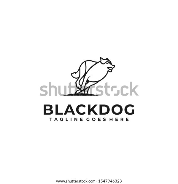 Run Dog Design Concept Illustration Vector Stock Vector (Royalty Free ...