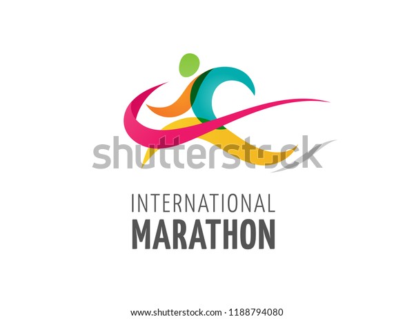 Run Icon Symbol Running Marathon Poster Stock Vector (Royalty Free ...