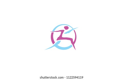 Run Jump Stickman Logo Icon Vector Stock Vector (Royalty Free ...