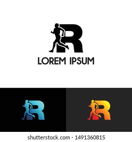 Run Letter R Simple Logo Icon Stock Vector (Royalty Free) 1491360815 ...